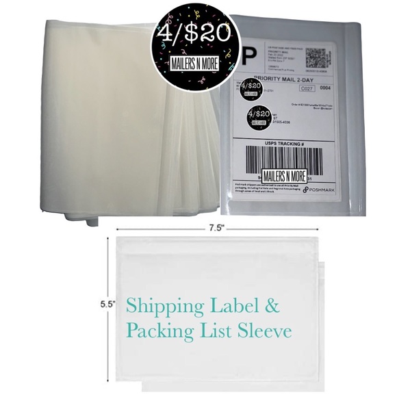 Mailers N More | Office | Ecofriendly Clear Postage Invoice Sleeve For ...